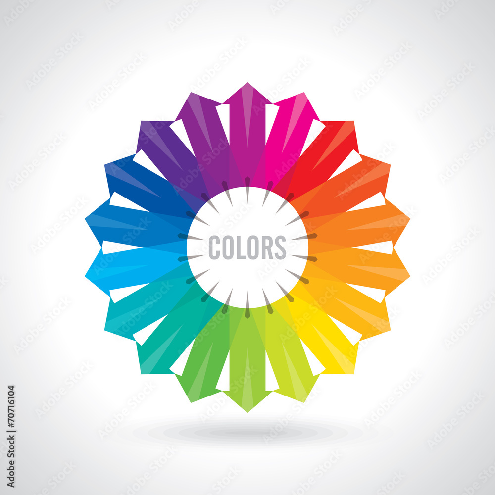 Color wheel. Vector illustration guide. Stock Vector | Adobe Stock