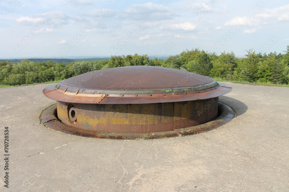 155mm gun turret WW1 French Fort Douaumont Photos | Adobe Stock