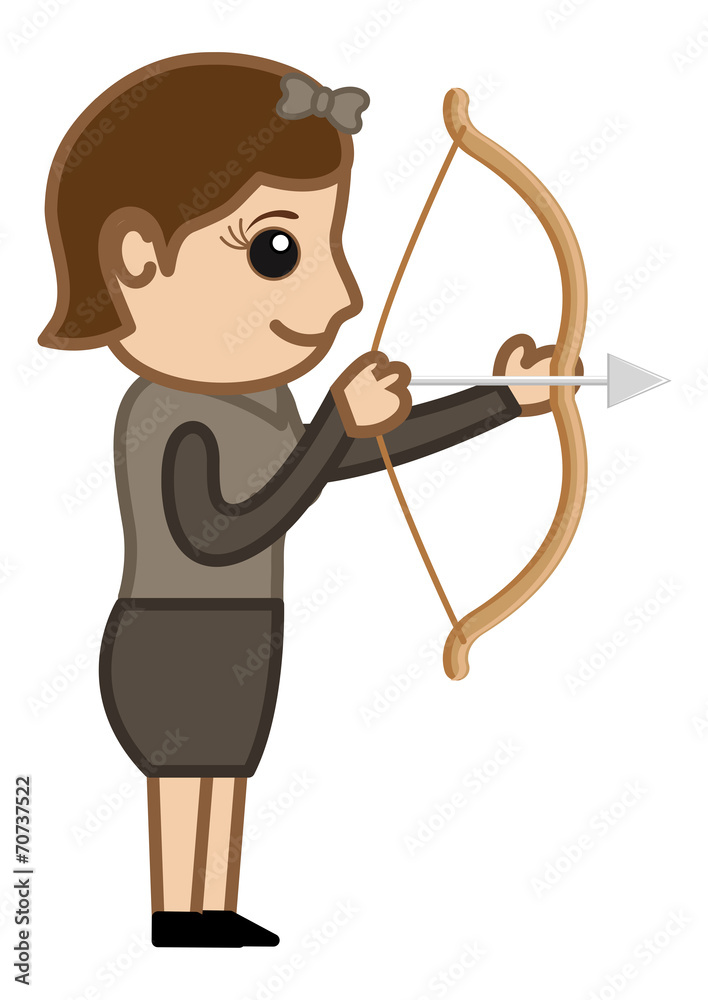 Cartoon Vector Character - Archer Stock Vector | Adobe Stock
