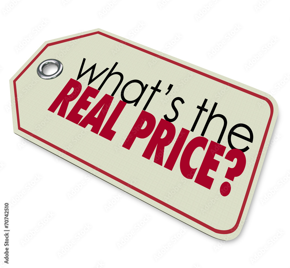 Whats The Real Price Tag Cost Expense Investment Stock Illustration 
