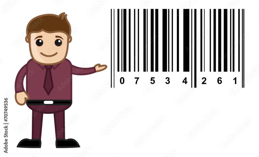 Barcode - Cartoon Vector Stock-Vektorgrafik | Adobe Stock