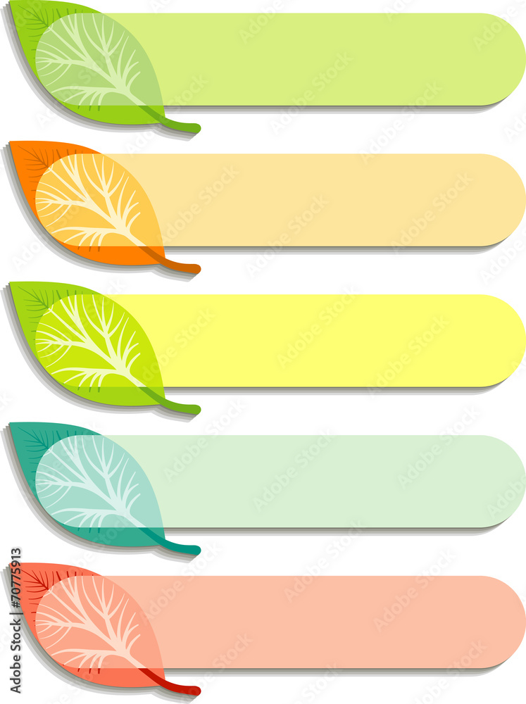 Leafy banners Stock Vector | Adobe Stock