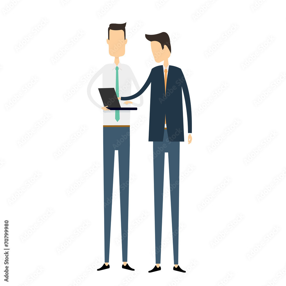 vector people business meeting connection at work Stock Vector | Adobe ...