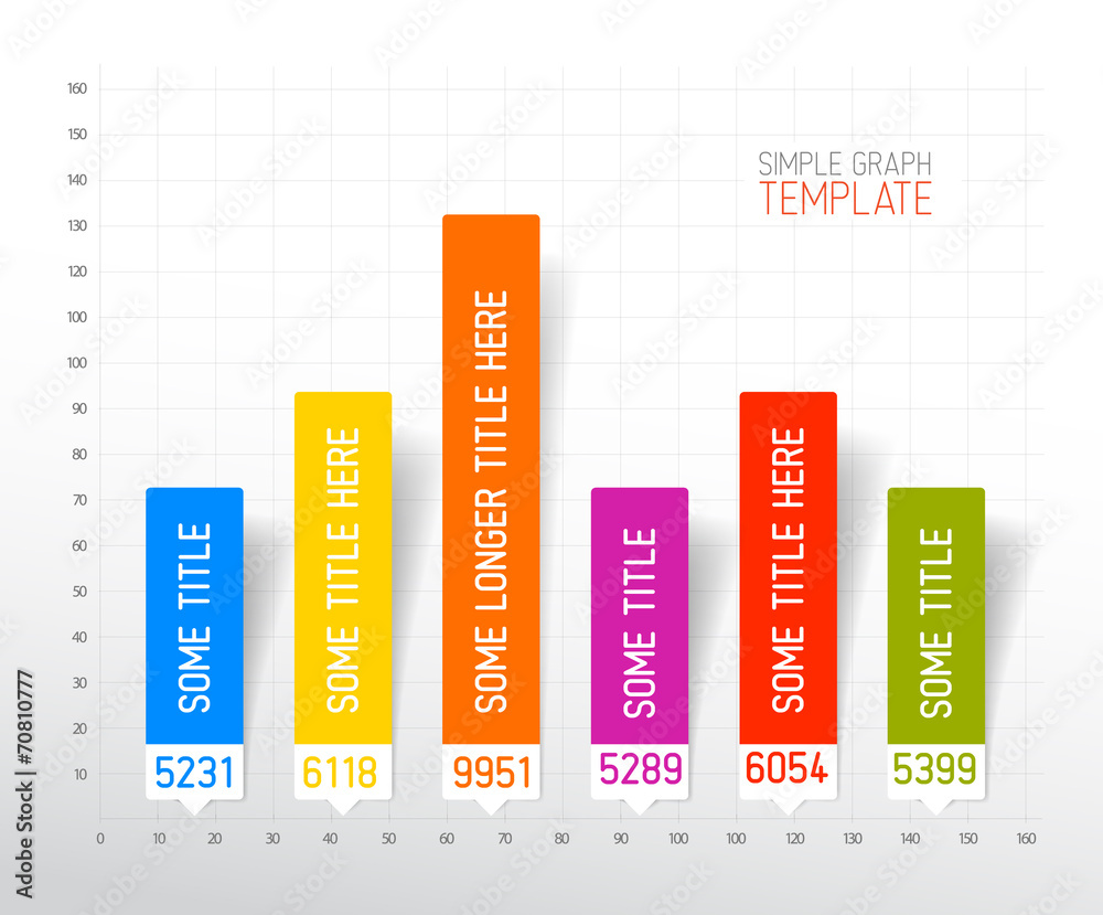 Infographic flat design column graph chart template Stock Vector ...