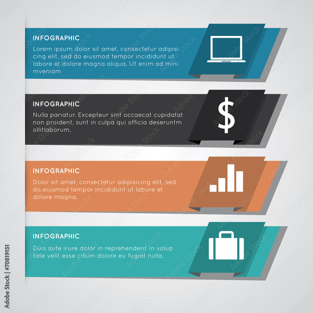 Paper Infographics Stock Vector | Adobe Stock