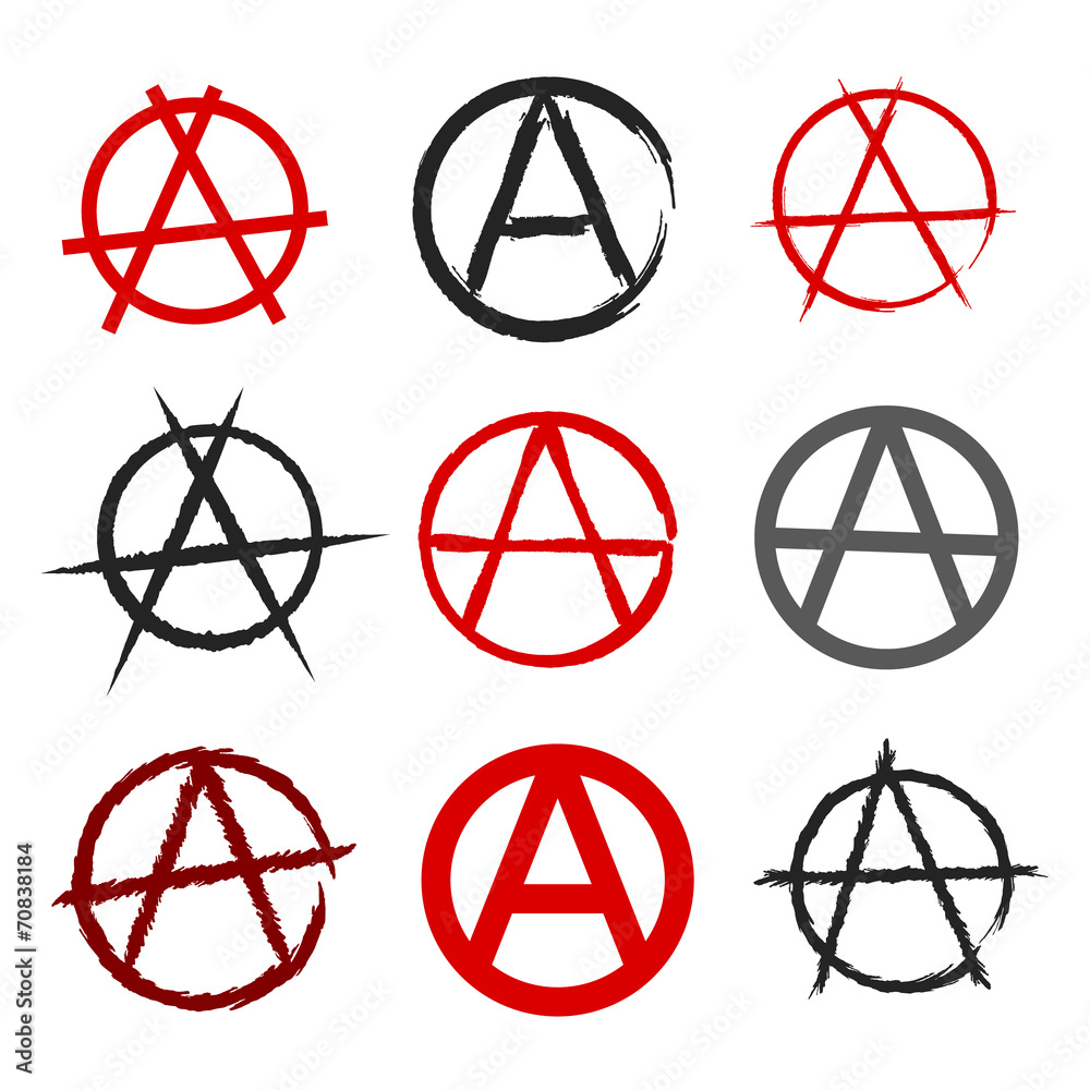 Anarchy symbol Stock Vector | Adobe Stock