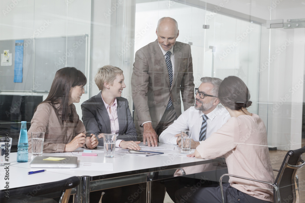 Germany, Munich, Businesspeople in meeting Stock-Foto | Adobe Stock