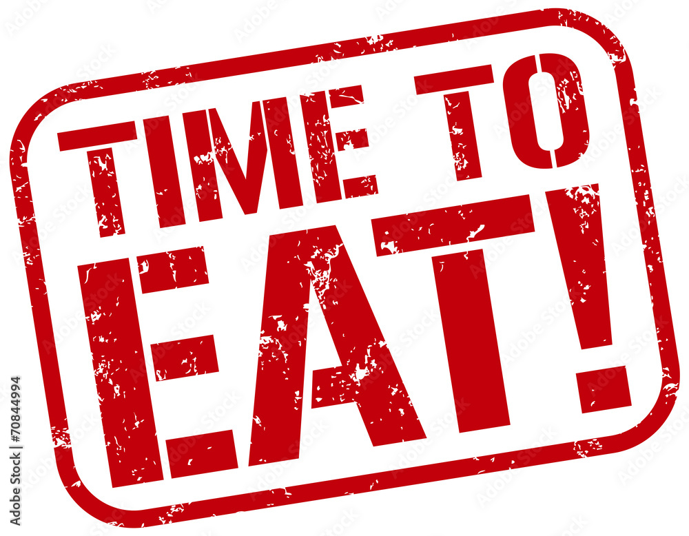 time to eat stamp Stock Vector | Adobe Stock