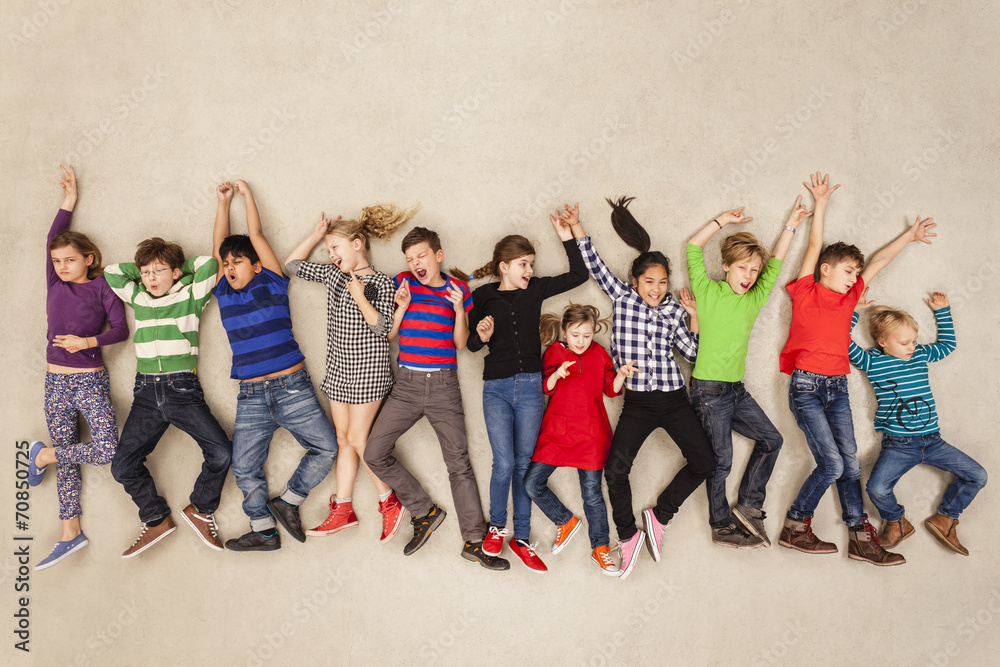 Children messing around happily Stock-Foto | Adobe Stock