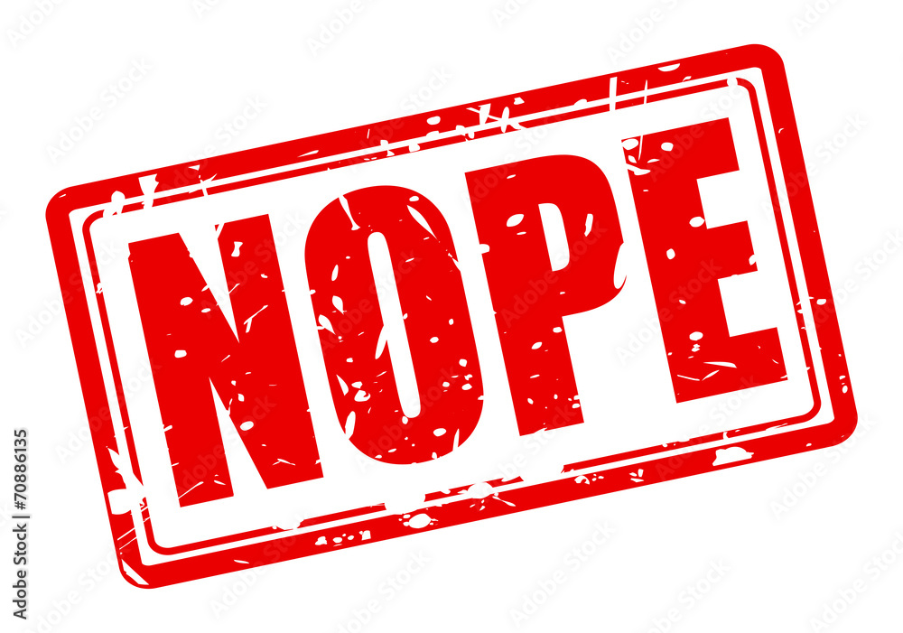 Nope red stamp text Stock Vector | Adobe Stock