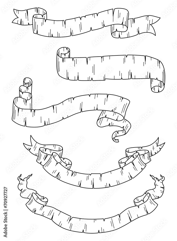 Tattered Banners Stock Vector | Adobe Stock