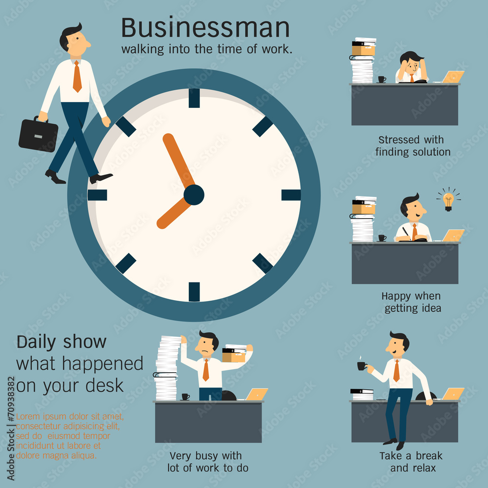 busy on your desk Stock Vector | Adobe Stock