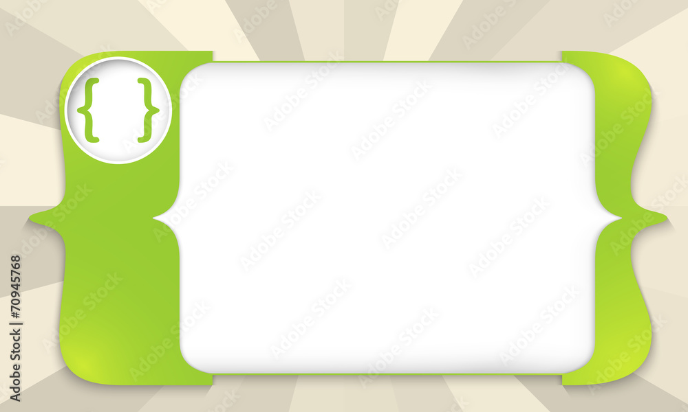 green square brackets for entering text with square brackets Stock ...