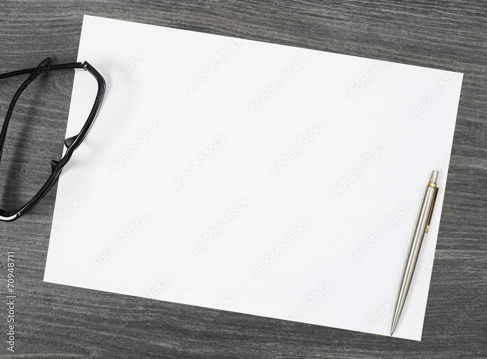 Blank paper Stock Photo | Adobe Stock