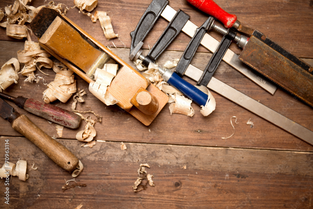 Tischlerwerkzeug Stock-Foto | Adobe Stock