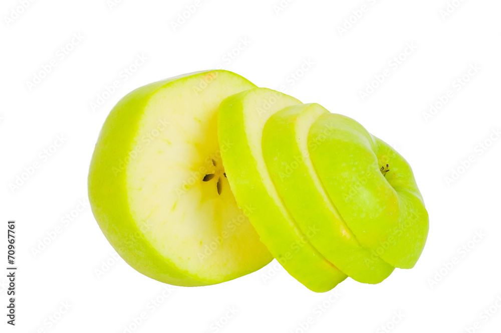 Apfel aufgeschnitten Stock-Foto | Adobe Stock
