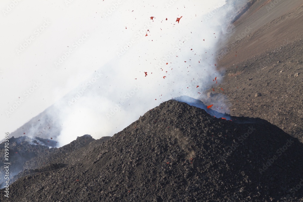 Volcanic vent - Etna July 16, 2014 Stock Photo | Adobe Stock