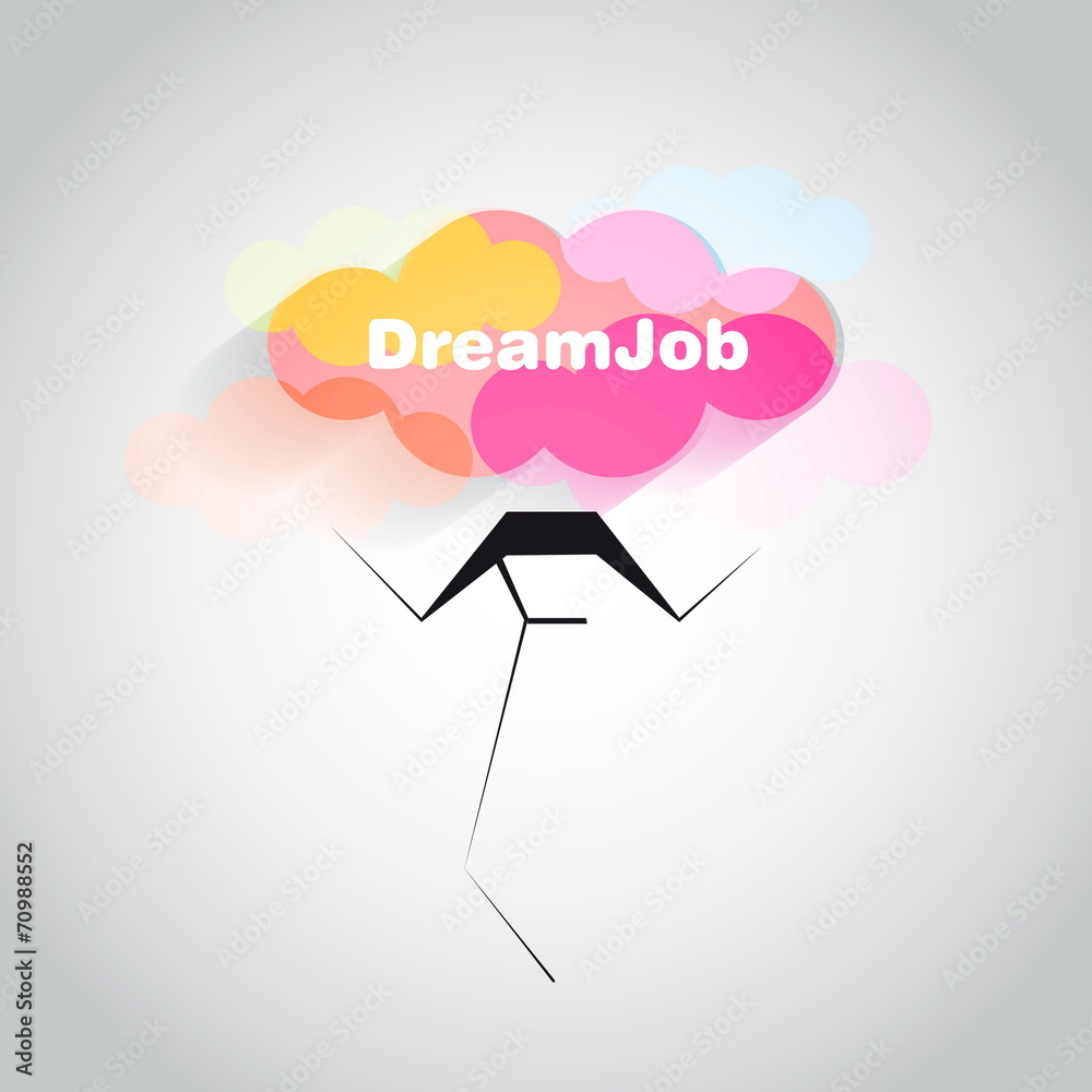 Dream job - conceptual logo eps10 illustration Stock Vector | Adobe Stock