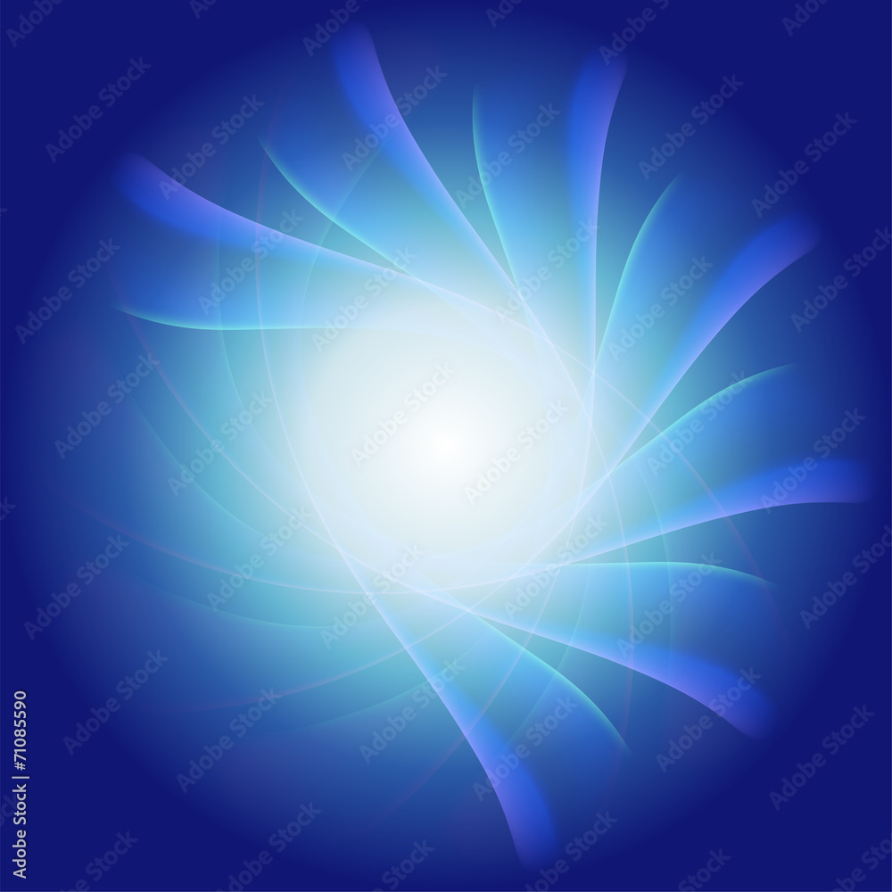 Blue radial background, blue and white light Stock Vector | Adobe Stock