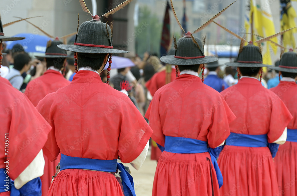 Korean ancient traditional guards Stock Photo | Adobe Stock