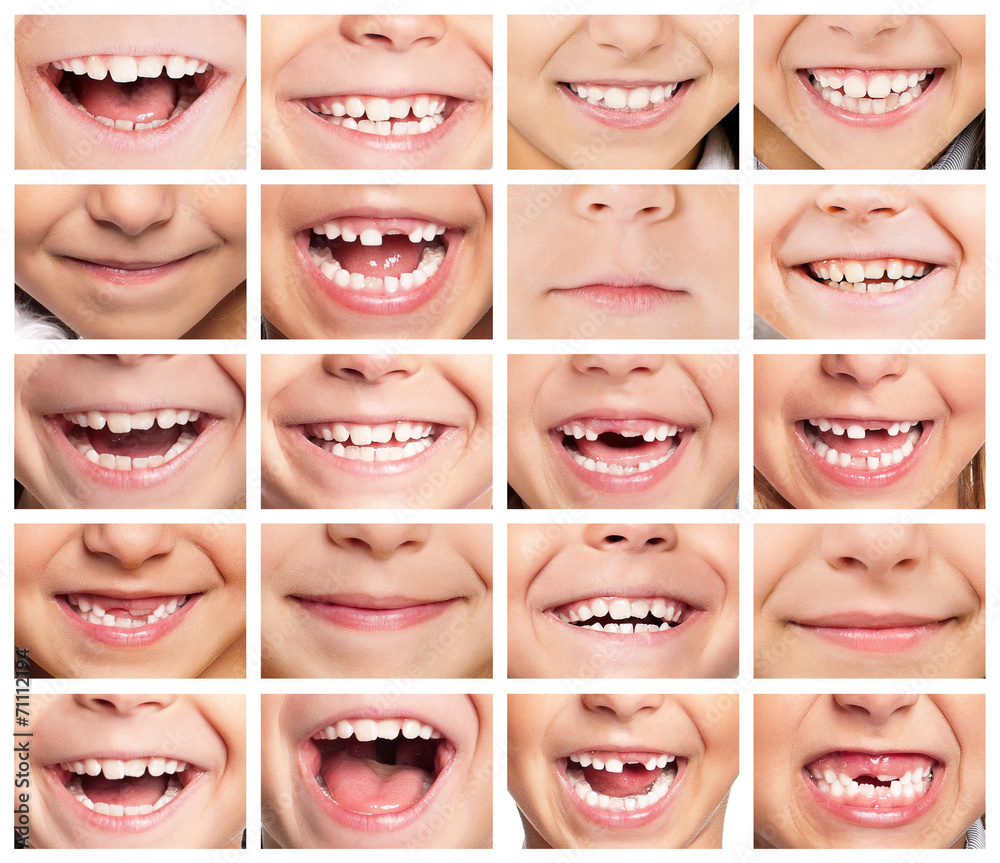 Set of smiles Stock Photo | Adobe Stock