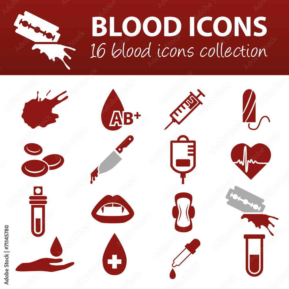 blood icons Stock Vector | Adobe Stock