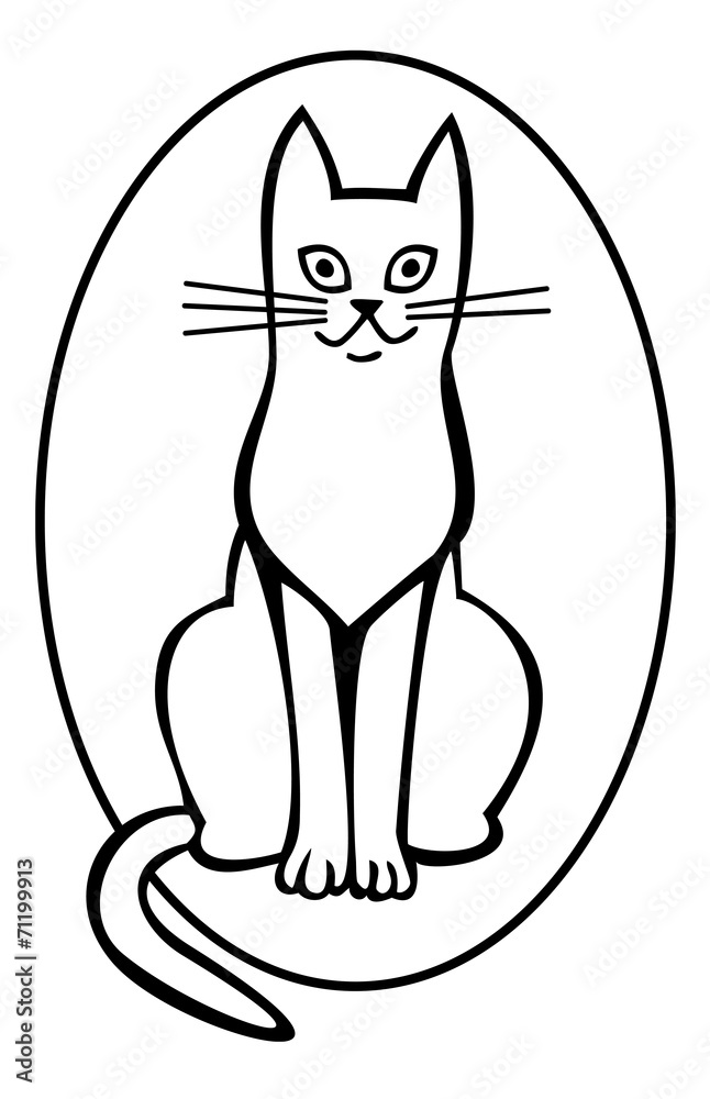 Cat outline Stock Vector | Adobe Stock