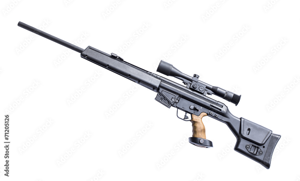 Sniper rifle with riflescope Stock Photo | Adobe Stock