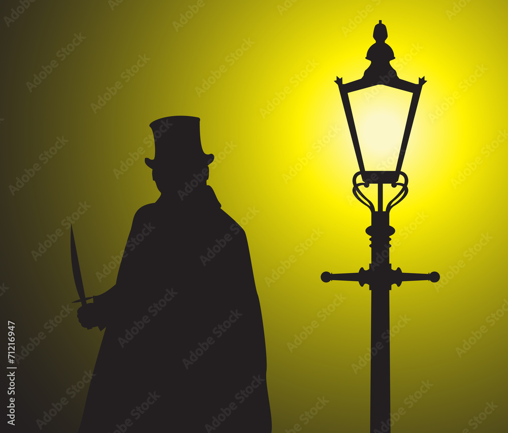 Jack The Ripper In The Light Stock Vector | Adobe Stock