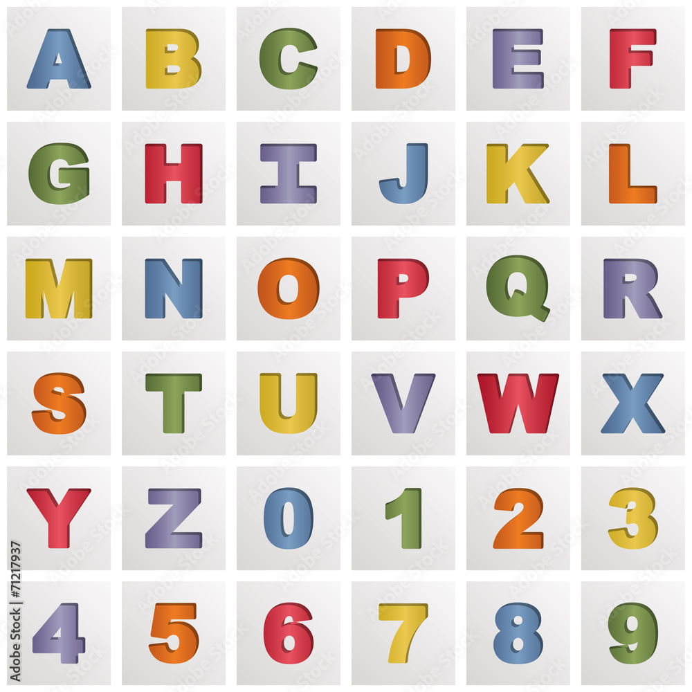 square alphabet icons Stock Vector | Adobe Stock