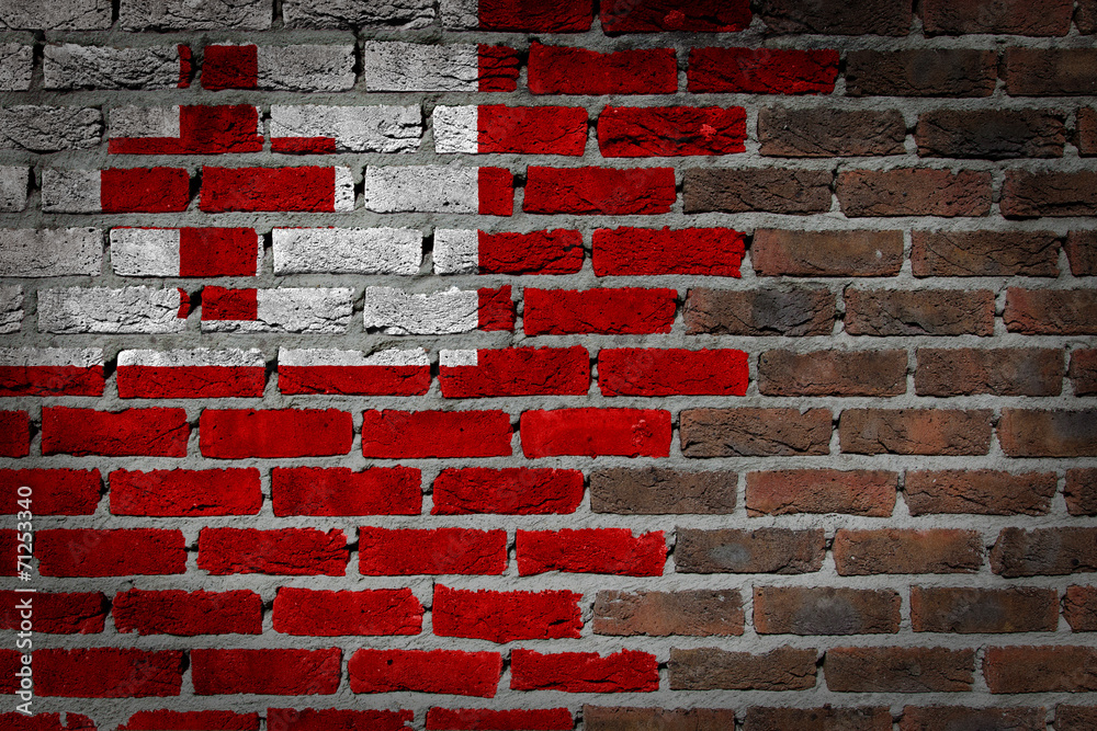 Brick wall texture with flag Stock Photo | Adobe Stock