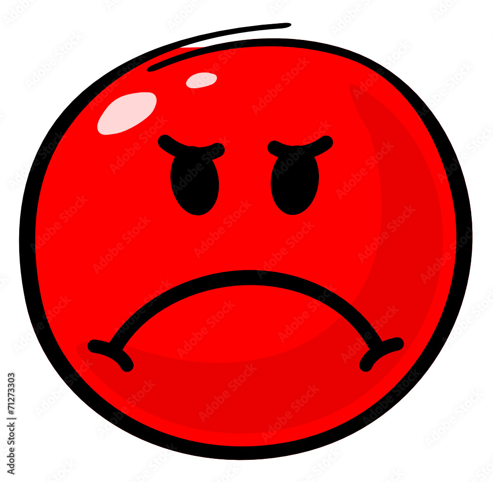 Smiley rot Zorn Stock Vector | Adobe Stock