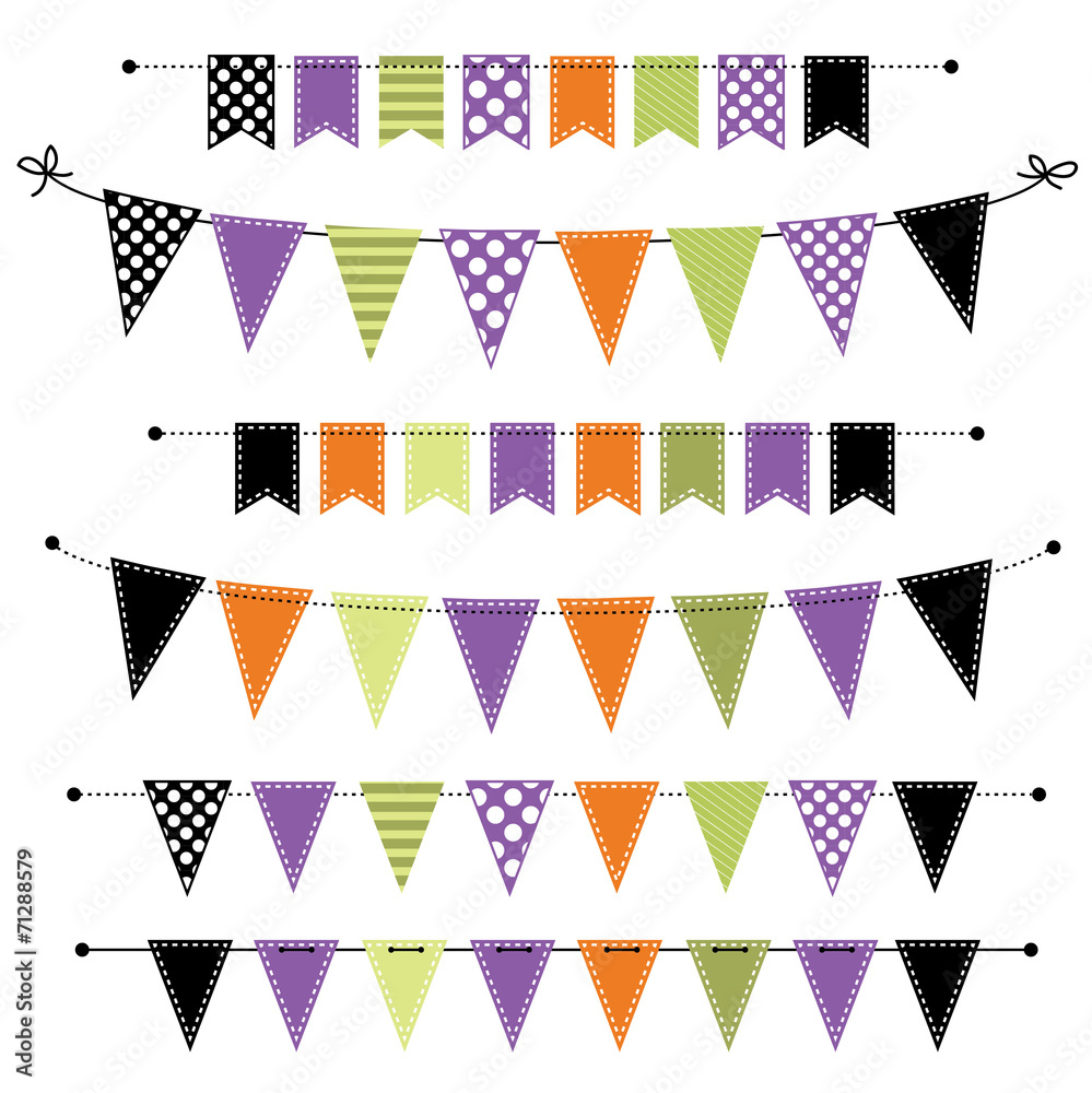 Halloween banner, bunting or flags Stock Illustration | Adobe Stock