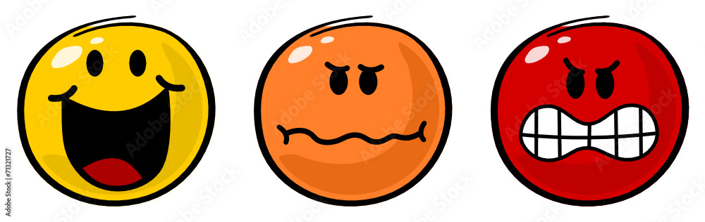 bunte Smileys Stock Vector | Adobe Stock