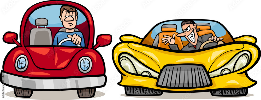 malicious driver cartoon illustration Stock Vector | Adobe Stock