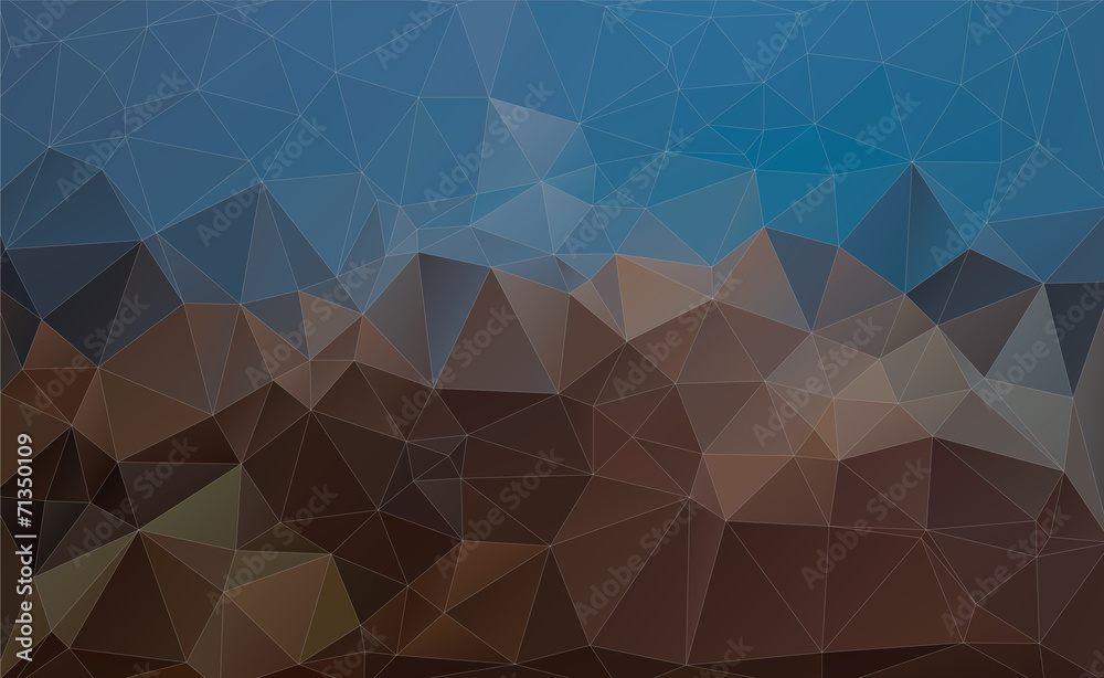 Abstract blue and brown Triangle Background, Vector Stock Vector ...