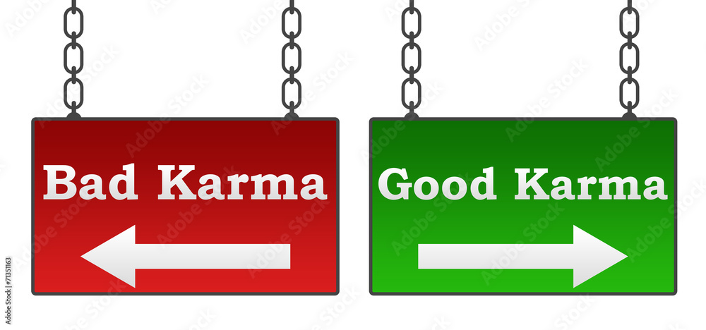 Good Bad Karma Stock-Illustration | Adobe Stock