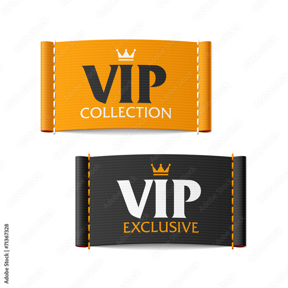 VIP collection and VIP exclusive labels Stock Vector | Adobe Stock