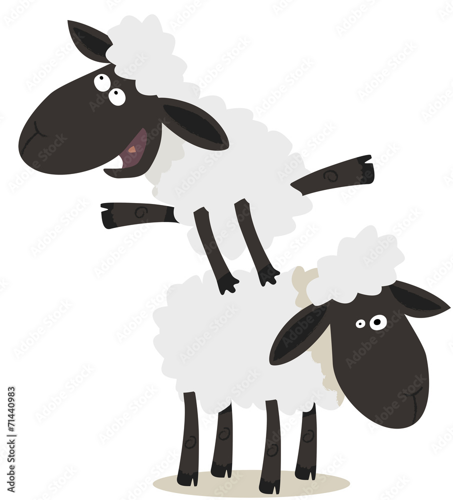 Mouton De Dessin Animé Sautant Saute Mouton : 75 621 Images