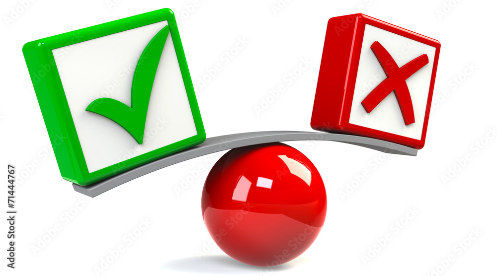 Balanze zwischen pro contra Stock-Illustration | Adobe Stock