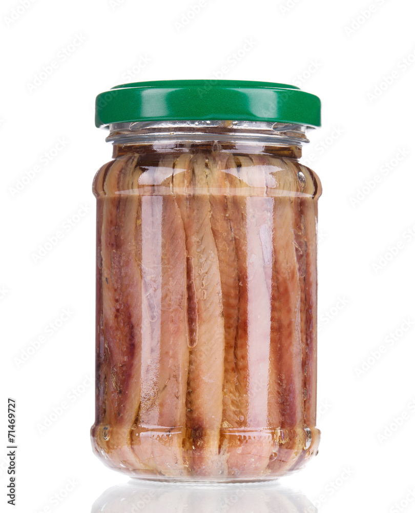 Jar of anchovy fillets. Stock Photo | Adobe Stock