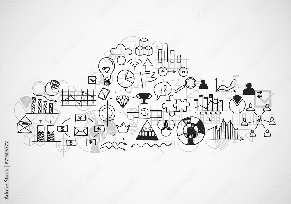 Hand draw buseness sketches doodle infographic elements, chart Stock ... Hand draw buseness sketches doodle infographic elements, chart Stock ...