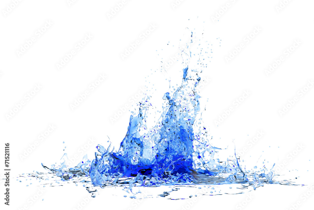 Abstract blue water splash Stock Illustration | Adobe Stock