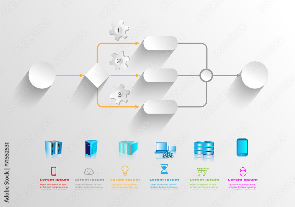 Business process infographics Stock Vector | Adobe Stock
