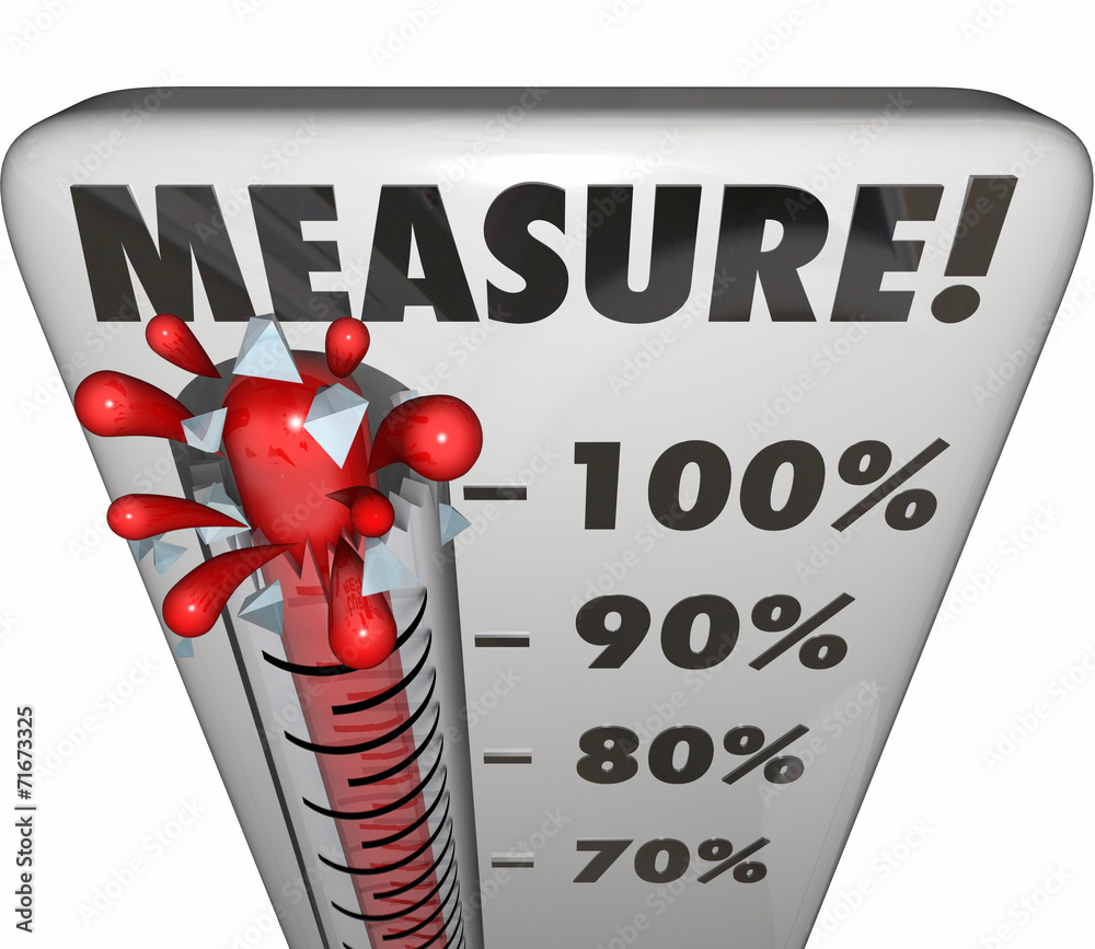 Measure Word Thermometer Level Rating Rising Increase Goal Stock ...