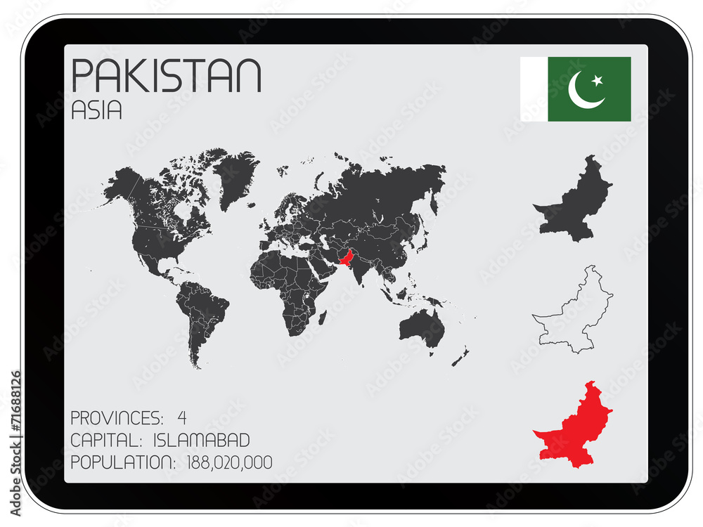 Set of Infographic Elements for the Country of Pakistan Stock ...