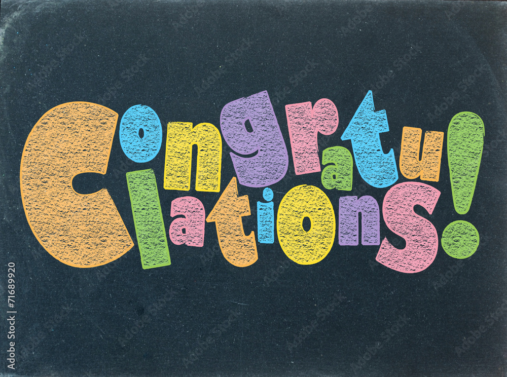 "CONGRATULATIONS" (card well done achievement) Stock Illustration ...