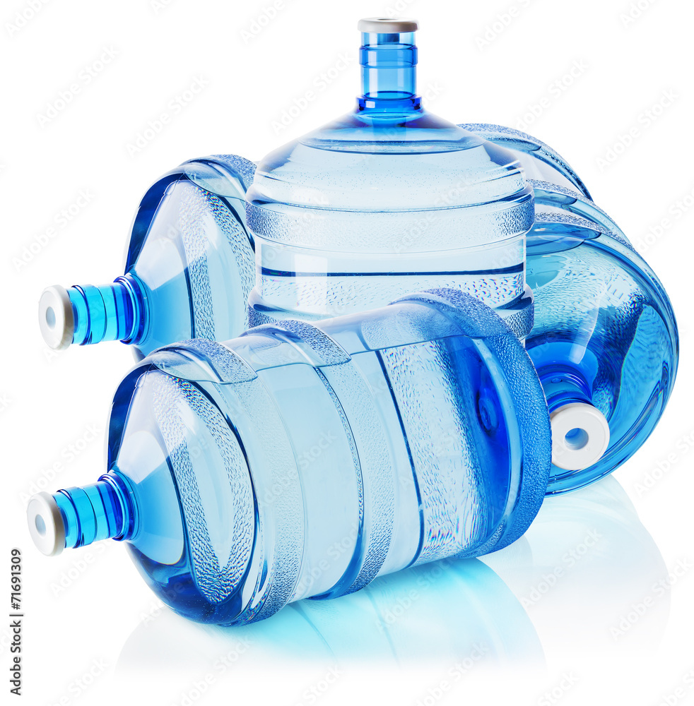 big bottles of water isolated on the white background Stock Photo ...