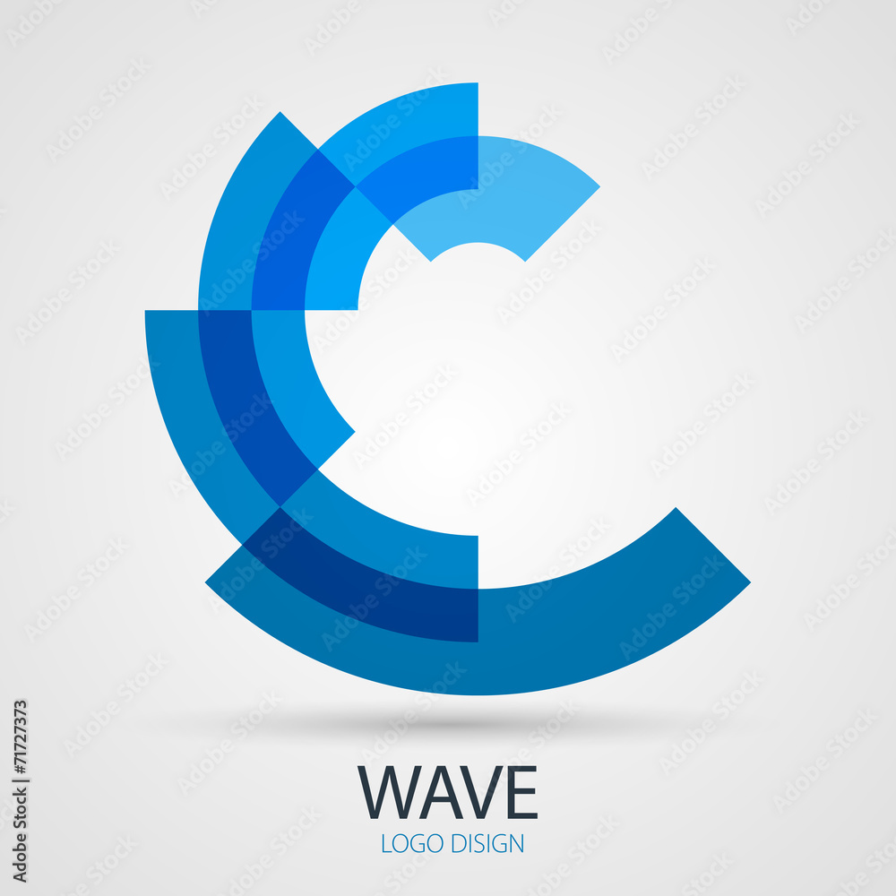 Vector wave company logo design, business symbol concept Stock Vector ...