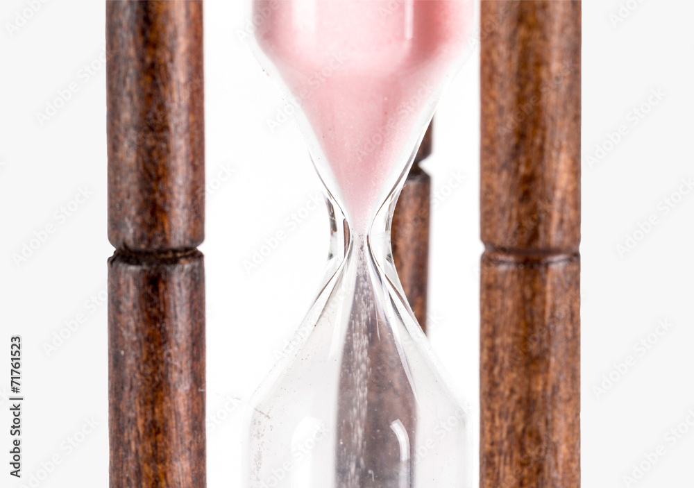 Hourglass with pink sand Stock Photo | Adobe Stock